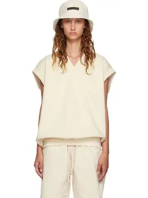 Fear Of God Fear Of God ESSENTIALS Fleece Vest Egg Shell