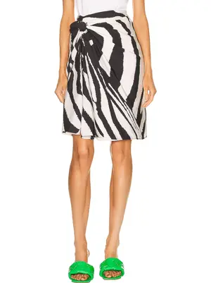 Bottega Veneta Wrap Skirt - Black & White