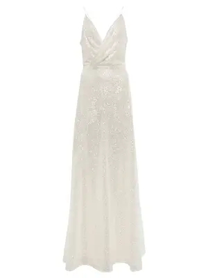 COSTARELLOS Kristina Sequined Tulle Gown