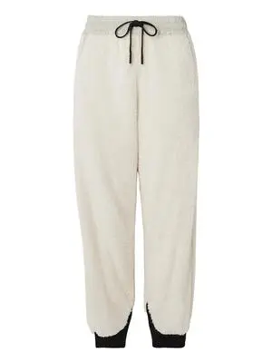 Moncler Shell-trimmed Fleece Ski Pants - White