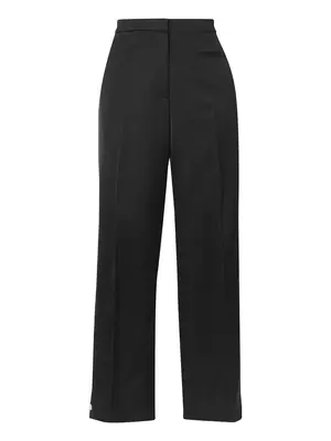 JW Anderson Satin-trimmed Twill Trousers - Black