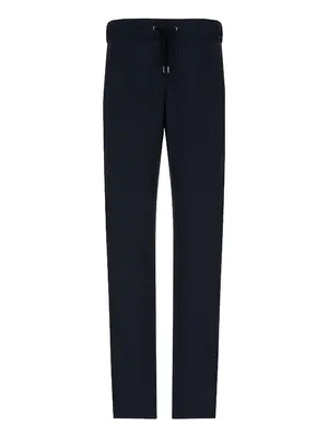 Giorgio Armani Giorgio Armani Velvet Flat-Front Trousers Navy
