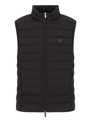 Emporio Armani Sleeveless Full-zip Padded Jacket - Black