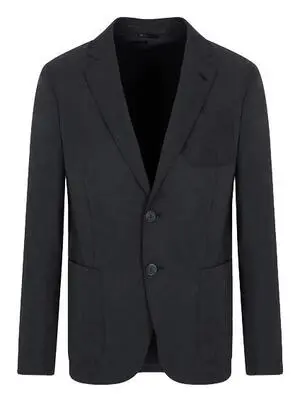 Giorgio Armani Upton Line Silk-blend Twill Jacket - Blue