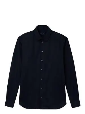 GIORGIO ARMANI Plain-Knit Cotton Interlock Shirt