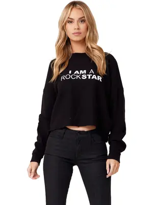 SIWY OUTLET Stellan Sweatshirt Rock Star - Black