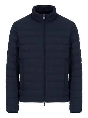 Emporio Armani Quilted Nylon Down Jacket - Navy