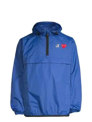 Play Comme Des Garcon K-way Half-zip Hoodie - Blue