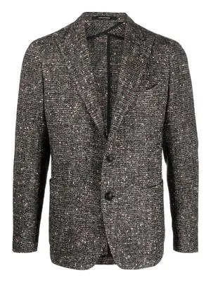 TAGLIATORE Speckle-Knit Wool-Blend Blazer