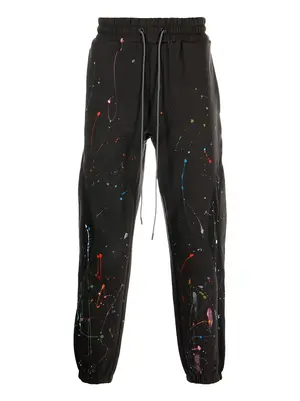 MOSTLY HEARD RARELY SEEN Paint-splattered Tapered Joggers - Black
