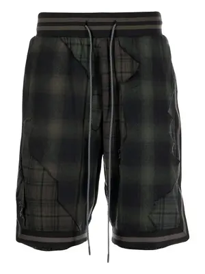 MOSTLY HEARD RARELY SEEN Plaid Basketball Shorts - Black
