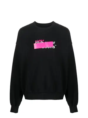 MISBHV Logo-print Distressed Sweatshirt - Black