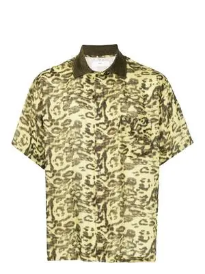 TOGA VIRILIS Leopard Print Short-sleeve Shirt - Yellow