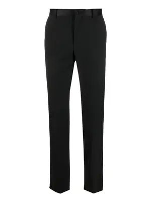 Philipp Plein Straight-leg Wool-blend Trousers - Black