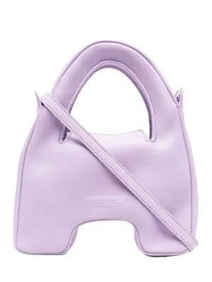 AMBUSH Debossed-logo Leather Tote - Purple