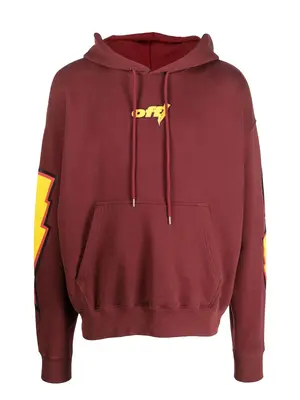 Off-White Thunder Stable Skate Hoodie - Red
