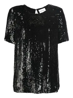 P.a.r.o.s.h Sequinned Top - Black