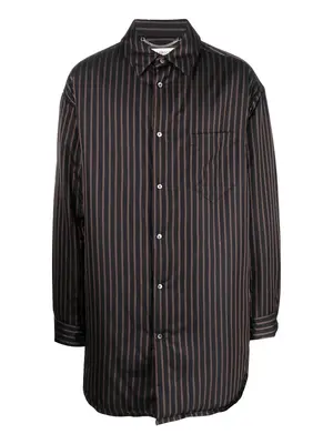 MAISON MARGIELA Striped Padded Shirt - Black