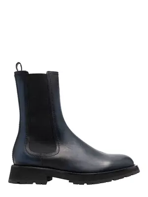 Alexander McQueen Leather Chelsea Boots - Blue