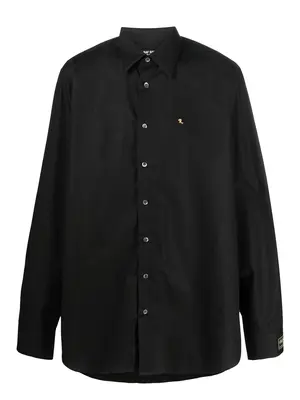 Raf Simons Logo-embroidered Shirt - Black