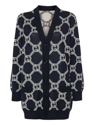 GUCCI Gucci GG Jacquard Reversible Cardigan
