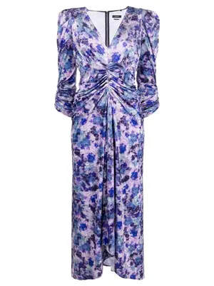 Isabel Marant Gilalbi Floral-print Dress - Purple