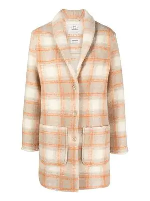 Woolrich Checked Single-breasted Coat - Neutrals