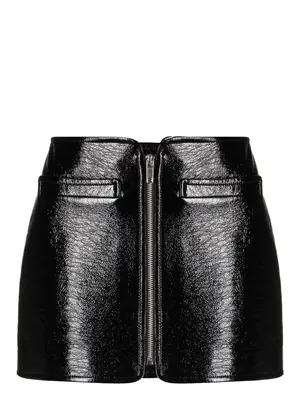 COURREGES Vinyl Mini Skirt - Black