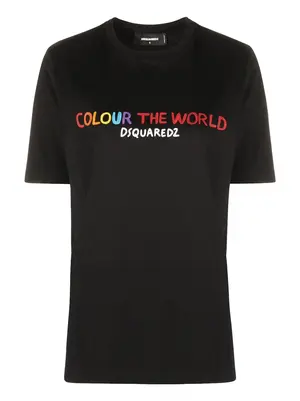 Dsquared2 Slogan-print T-shirt - Black