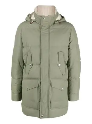 Brunello Cucinelli Hooded Padded Coat - Green