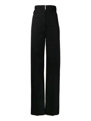 LITKOVSKA High-waisted Wool Trousers - Black