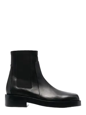JIL SANDER Leather Chelsea Boots - Black