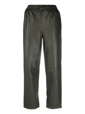 YVES SALOMON Lambskin Trousers - Green