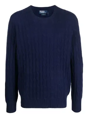 Polo Ralph Lauren Cable Knit Cashmere Sweater - Blue