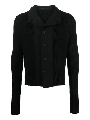Yohji Yamamoto Blazer-style Wool Cardigan - Black