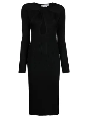 Coperni Cut-out Detail Midi Dress - Black