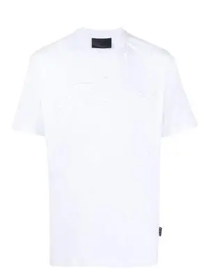 Philipp Plein Embroidered-logo Crew-neck T-shirt - White