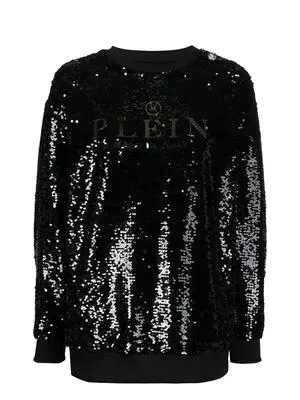 Philipp Plein Sequin-embellished Sweatshirt - Black