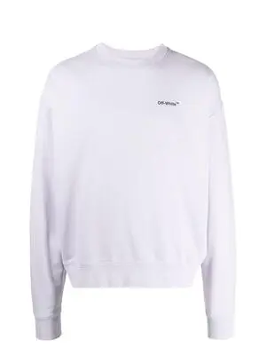 Off-White Arrows Cotton Sweatshirt - Purple