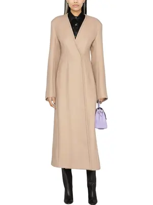 Attico Dallas Long Coat - Neutrals
