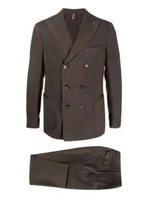 DELL'OGLIO Double-breasted Suit - Brown
