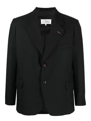 MAISON MARGIELA Single-breasted Wool Blazer - Black