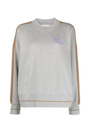 Palm Angels Angels Logo-embroidered Sweatshirt - Grey