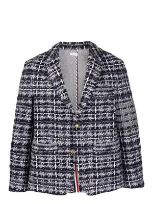 Thom Browne Tweed Single-breasted Blazer - Grey