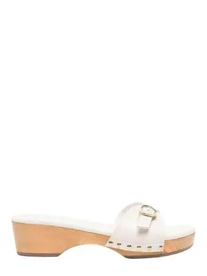 ANCIENT GREEK SANDALS Eco Nappa Clogs - White