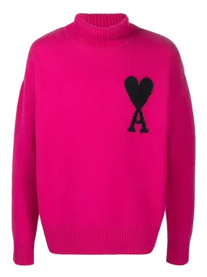 Ami De Coeur Roll-neck Jumper - Pink