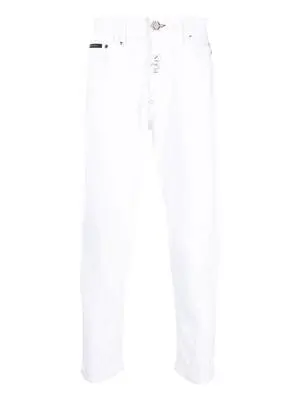 Philipp Plein Straight-leg Mid-rise Jeans - White