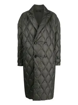 Amiri Double-breasted Quilted Coat - Green