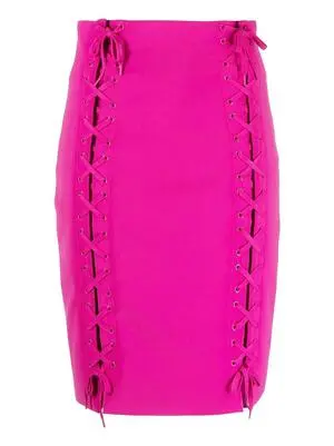 Moschino Tie-fastening Pencil Skirt - Pink