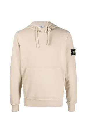 Stone Island Compass Patch Hoodie - Neutrals